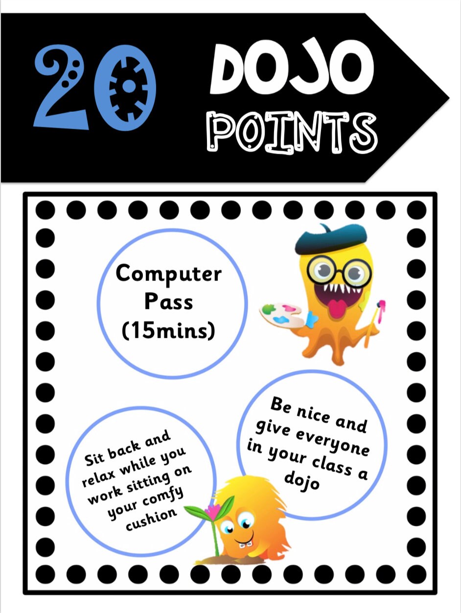 A4/A5 Digital Classroom Rewards for Class Dojo | Class Rewards ...