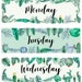 Botanical Drawer Labels - Days of the Week - Etsy