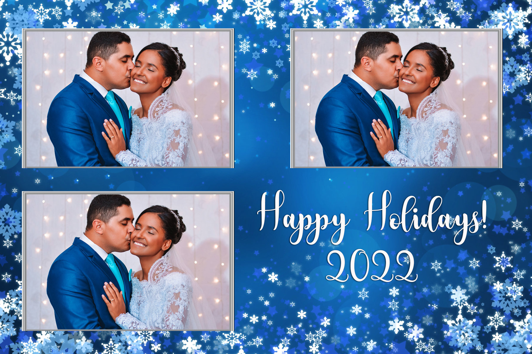 Winter Snowflake Photo Booth Template, Merry Christmas and Holiday ...