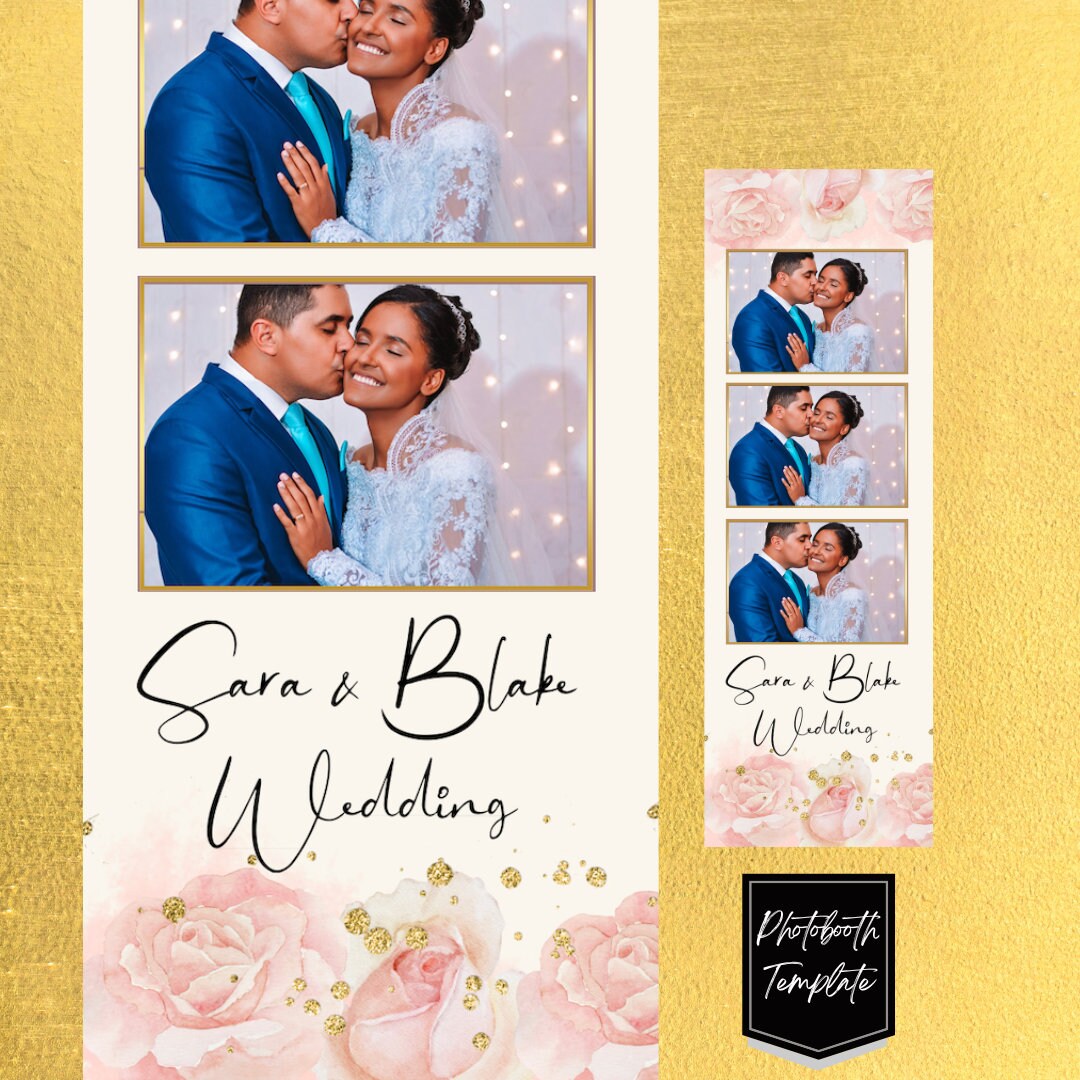 Wedding Photo Booth Template, Elegant Photo Booth Template, Photo Booth ...