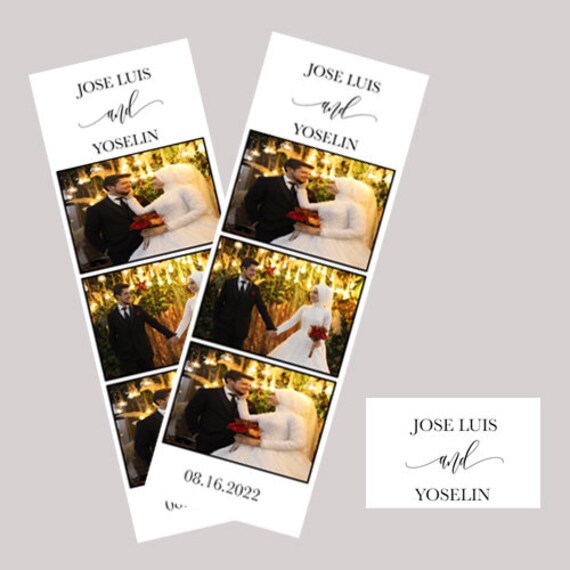 Wedding Photo Booth Strip 2x6 Black and White Classy - Etsy