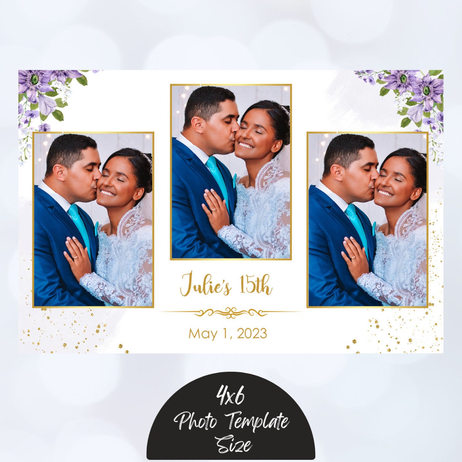 Quinceanera Photo Booth Template, Photo Booth Overlay, Photo Booth ...