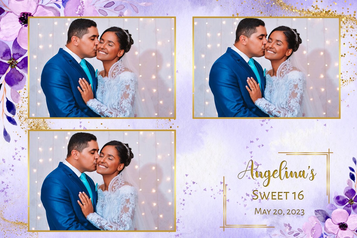 Quinceanera Photo Booth Template, Photo Booth Overlay, Photo Booth ...