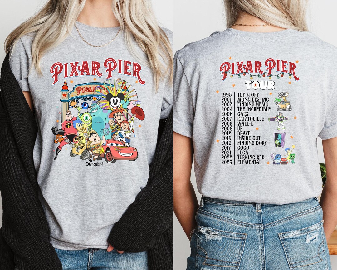 Pixar Pier Tour Characters Pixar Fest Shirt,disney Magical Pixar Tour ...