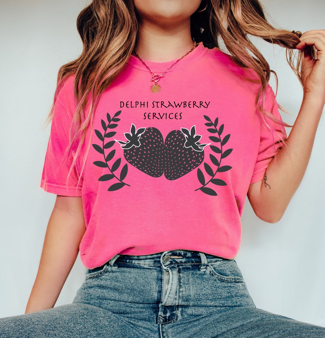 Comfort Colors Delphi Strawberry Services Shirt,camp Half Blood Shirt ...
