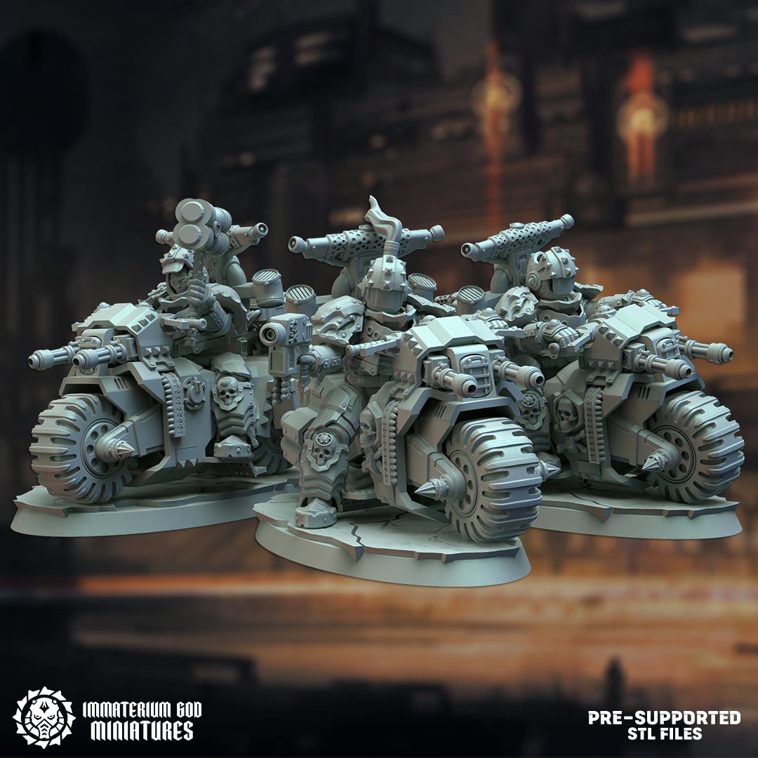 Dark Steel Riders - 3 Models - in 8k - Designed by Immaterium God - Etsy