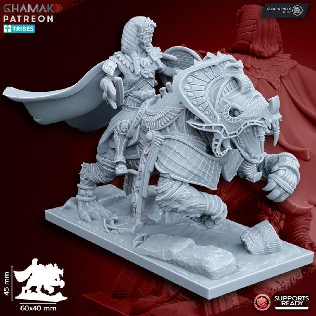 God King on Sabretooth - 60x40 Square Base - Designed by Ghamak - Etsy