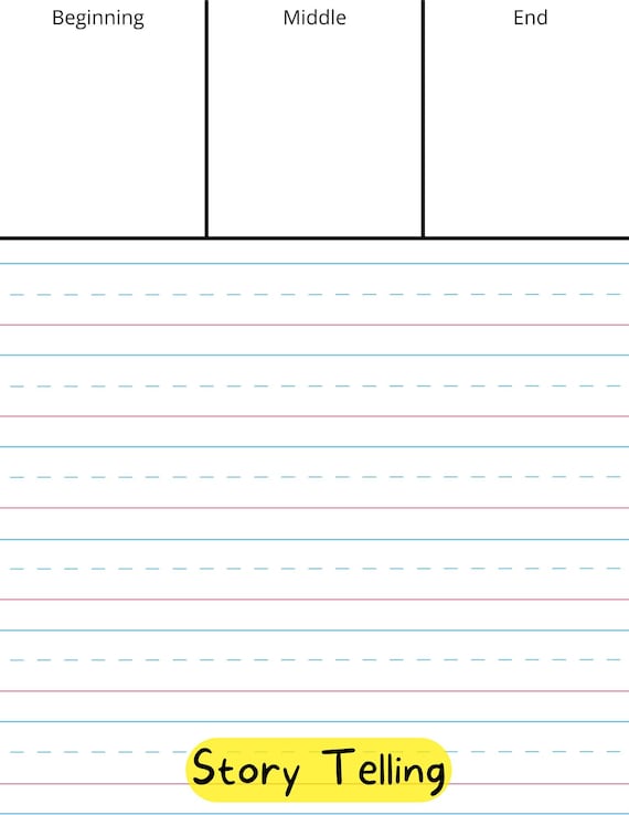 1st Grade Story Telling Worksheet - Etsy