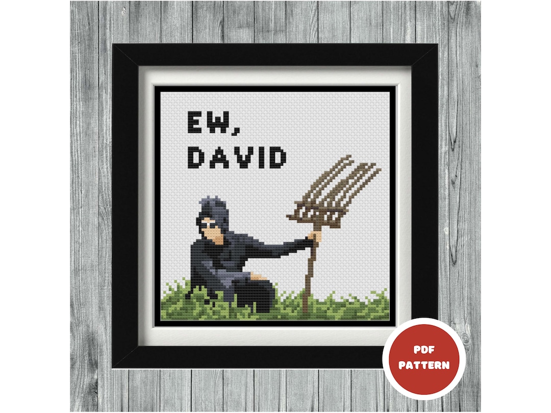 Schitt's Creek Cross Stitch Pattern | David Rose in the Field of the ...
