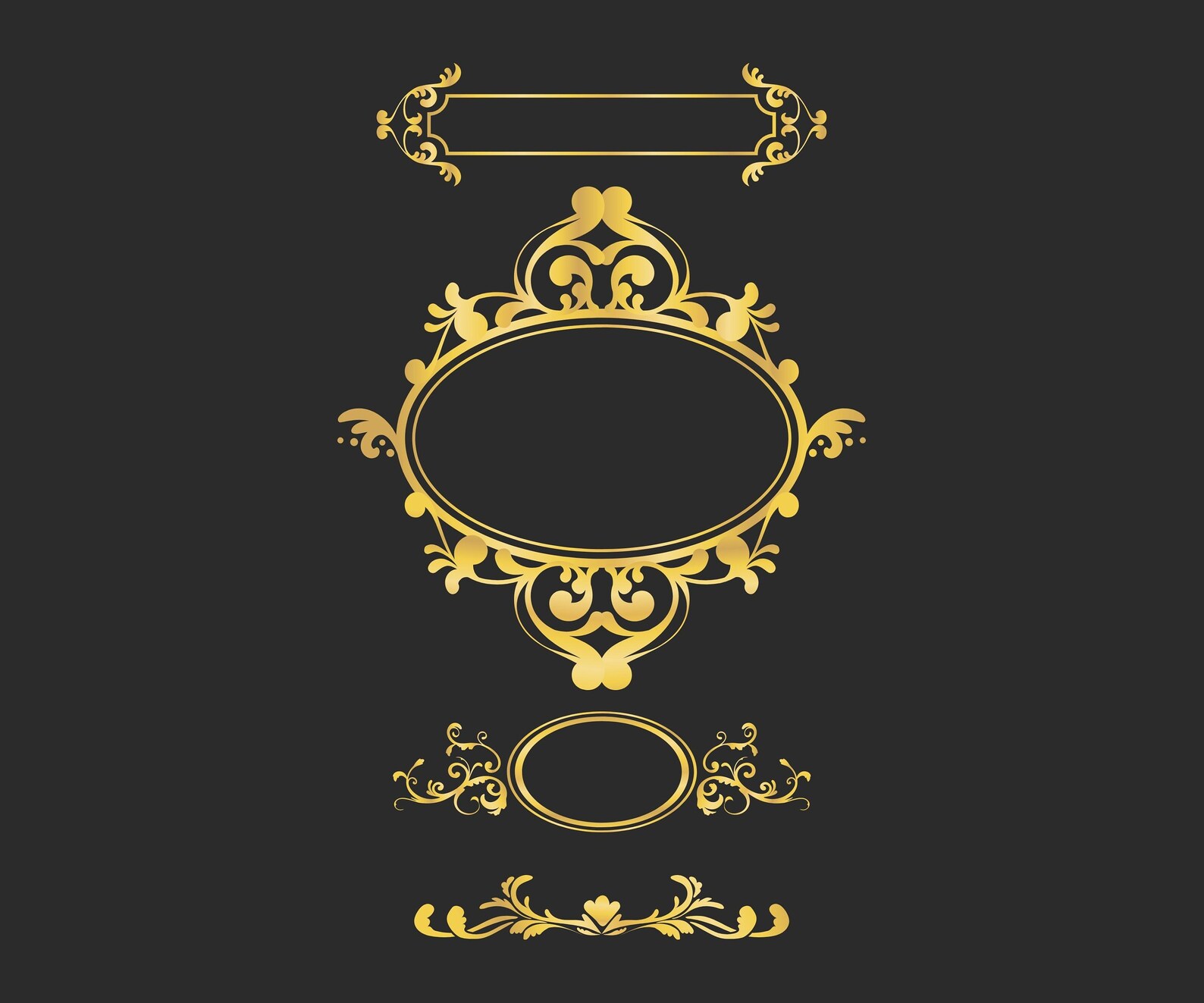 Frames SVG, Swirl Frames SVG, Frames Cut Files, Frames Silhouette ...