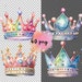 Crown Clipart, Fantasy Crown Watercolor Clipart,cartoon Pastel Pink ...