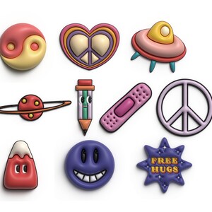 3D Digital Notebook Stickers Png, 45 Colorful and Cute Goodnotes ...