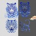 Chinese Tiger Clipart Traditional Tiger Pattern Png Vintage - Etsy