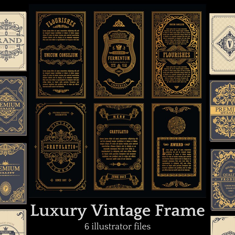 Baroque Clip Art Pack - Etsy