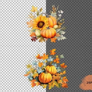 Watercolor Pumpkin Clipart Png, Fall Leaf, Vintage Halloween Frame ...