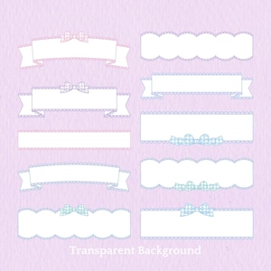 Coquette Bow Clipart SVG and PNG Lace Heart Frames Kawaii Ribbon Bows ...
