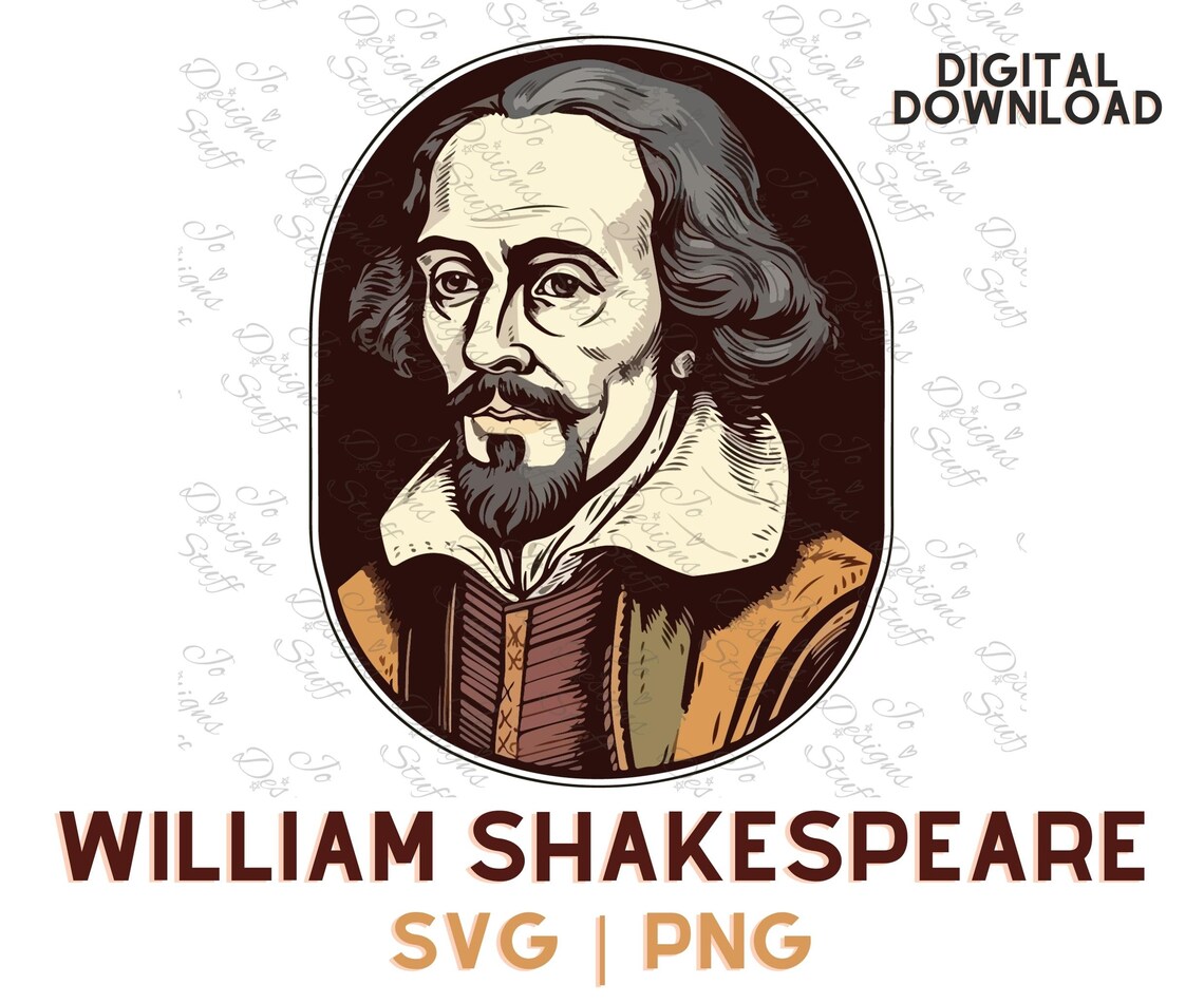 William Shakespeare Svg Png, Cartoon William Shakespeare Clipart Vector ...