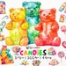 Candy Clipart Collection, Watercolor Candy Variety Pack, Gummy Bears ...