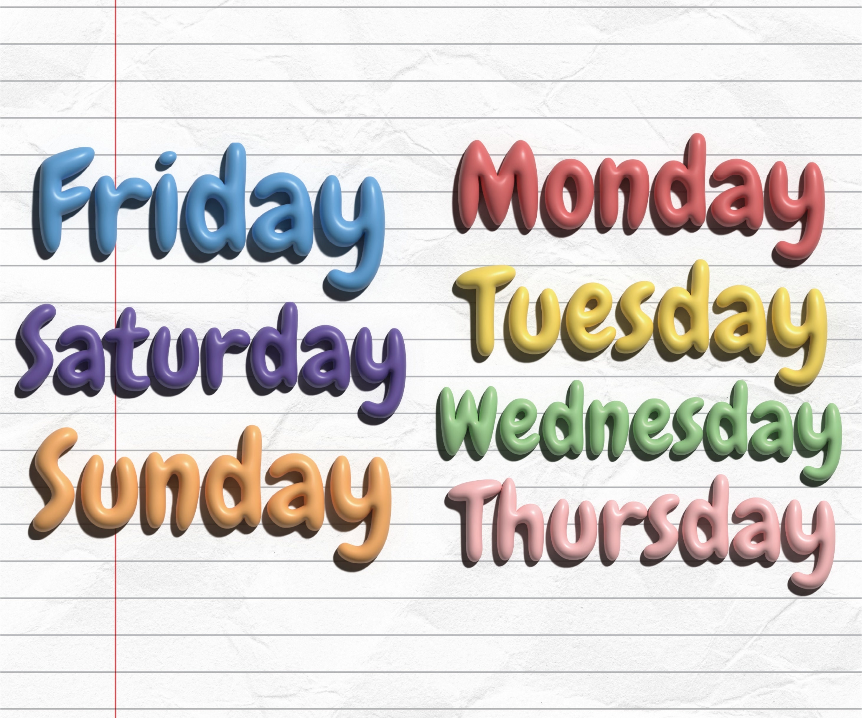 3D Stickers for Digital Notebooks - Cute and Realistic Everyday ...