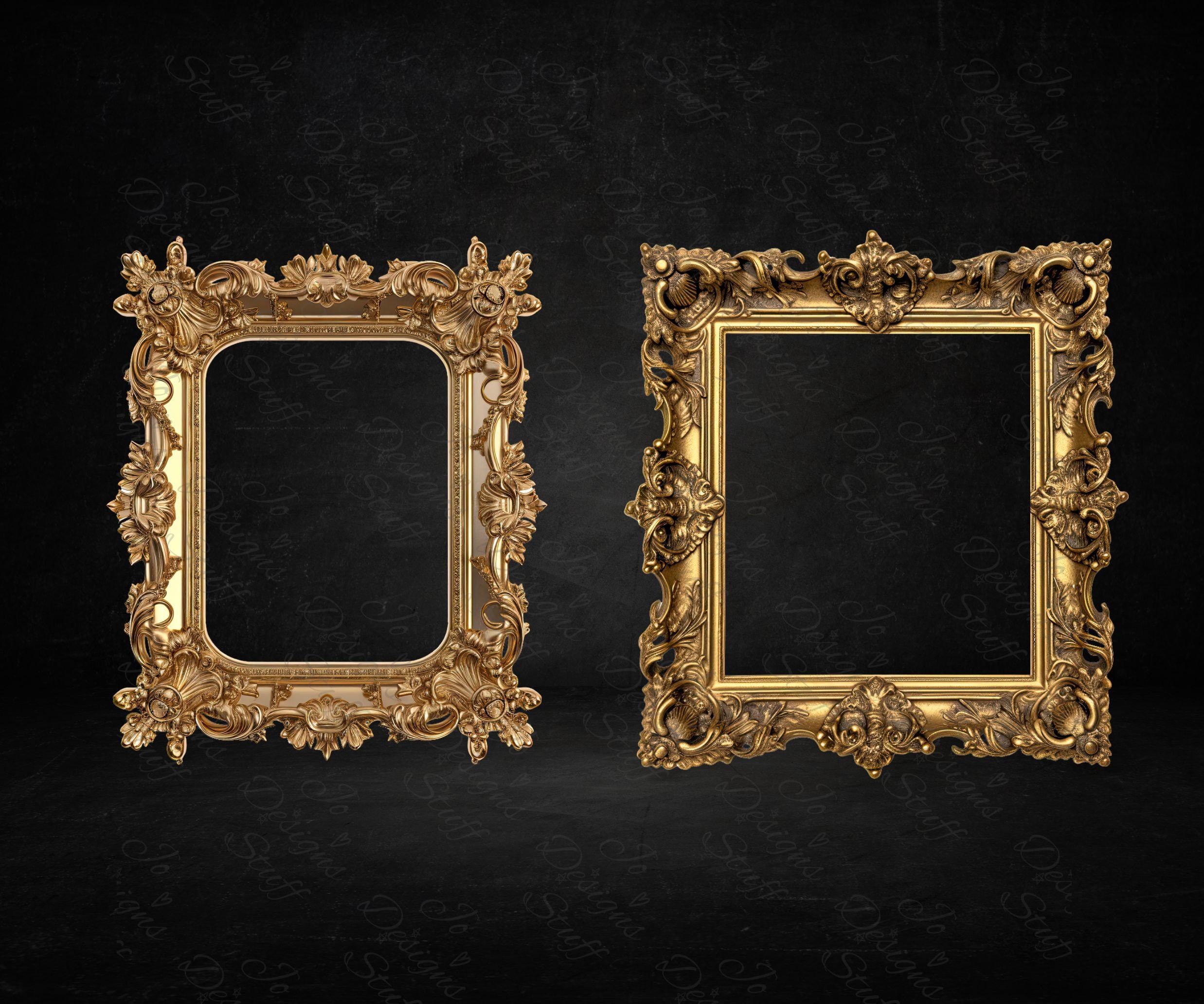 Antique Gold Frames - Digital Downloads, Junk Journal, Scrapbook ...