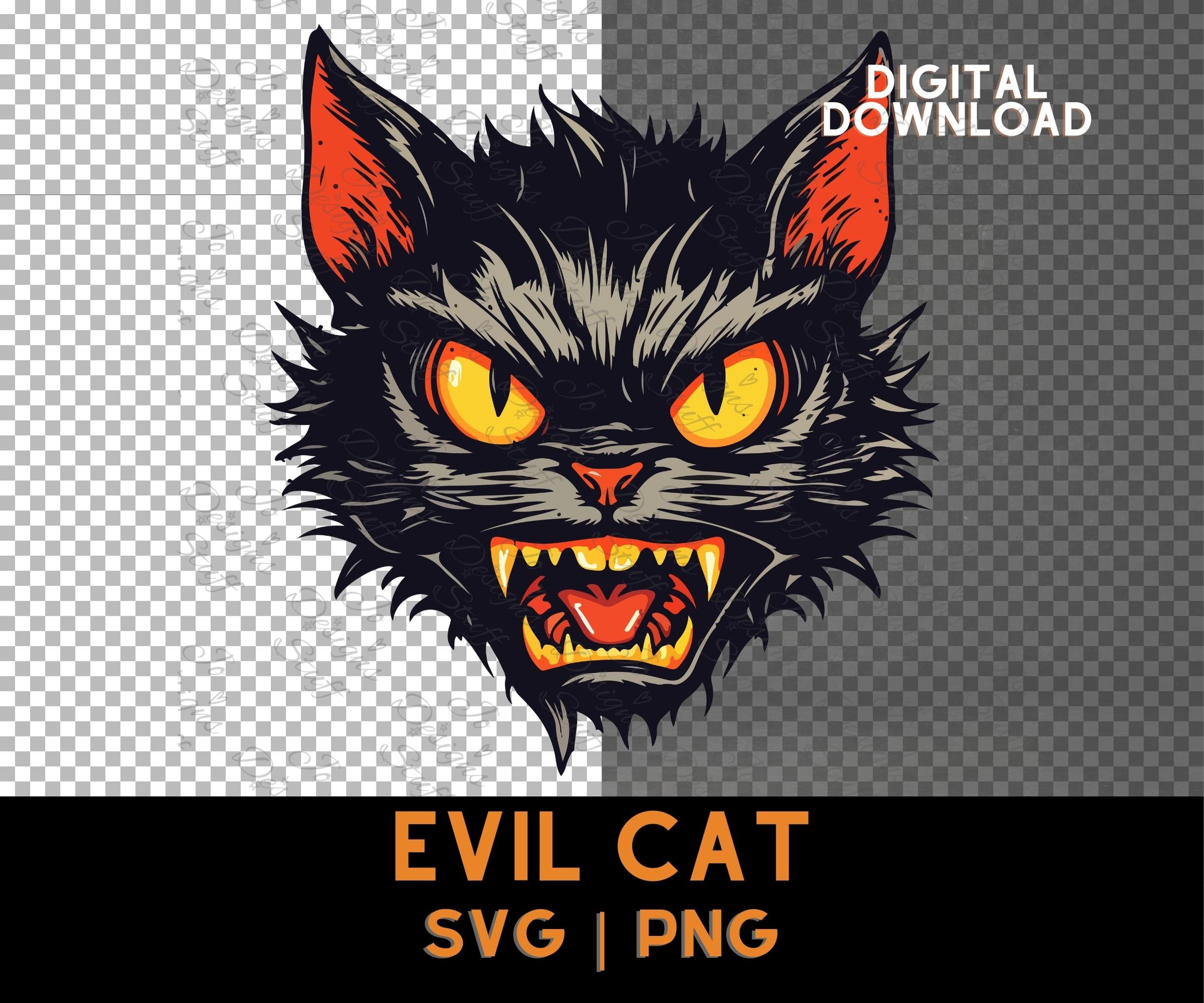 Black Cat Svg, Angry Cat Svg, Devil Cat Svg, Grumpy Cat Svg, Spooky Cat Svg, Ghost Cat Svg ...