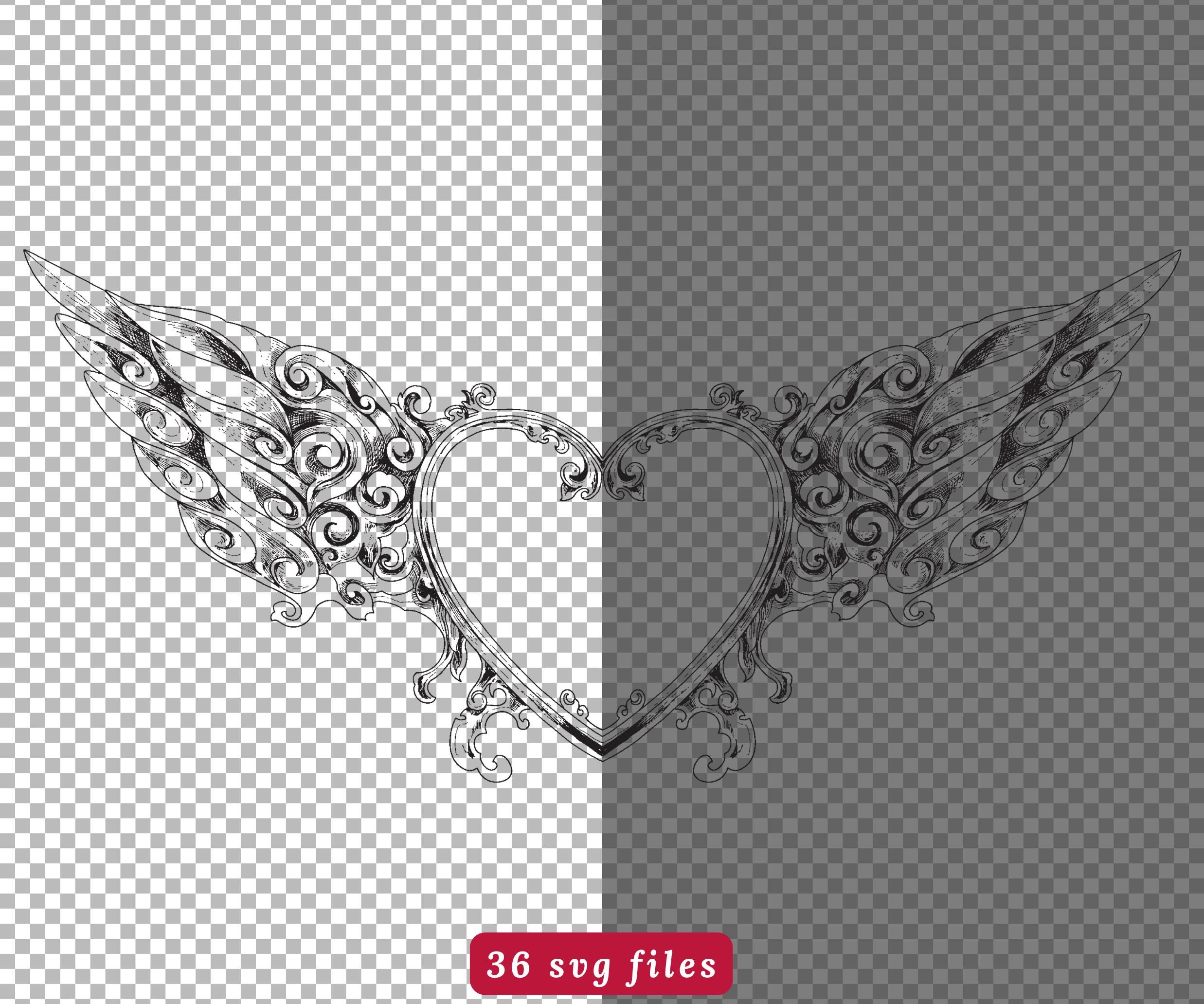 Baroque Frame SVG Bundle - 36 Ornate Vintage Frames, Intricate Heart ...