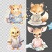 Watercolor Baby Animals in Pajamas Clipart, Chubby Cute Animal Png ...
