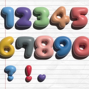 3D Stickers for Digital Notebooks - Cute and Realistic Everyday ...