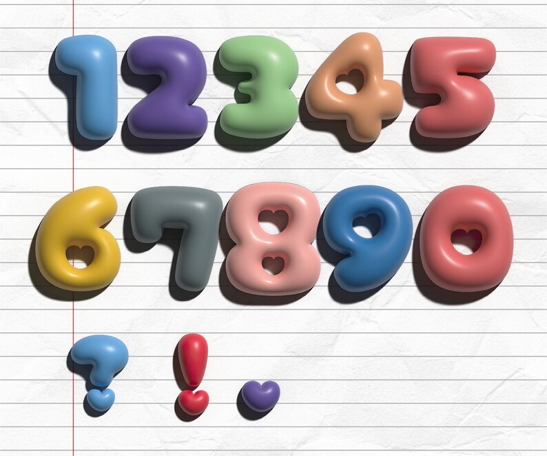 3D Stickers for Digital Notebooks - Cute and Realistic Everyday ...