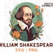 William Shakespeare Svg Png, Cartoon William Shakespeare Clipart Vector ...
