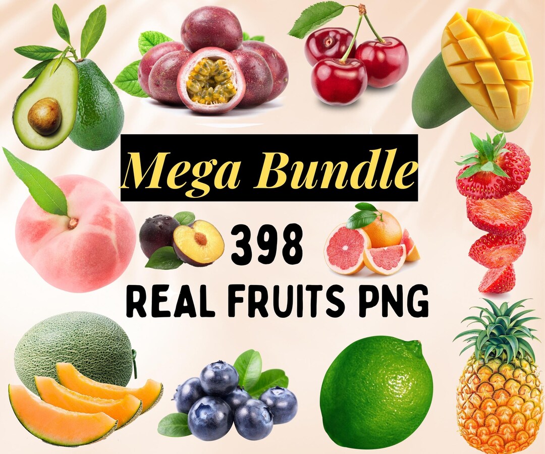 398 Fruit Pngs With Transparent Backgrounds, Perfect for Creative DIY ...