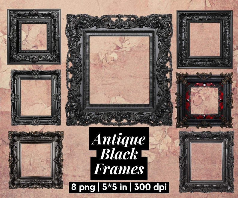Antique Frames Clipart Printable Elegant Frames, Junk Journal ...