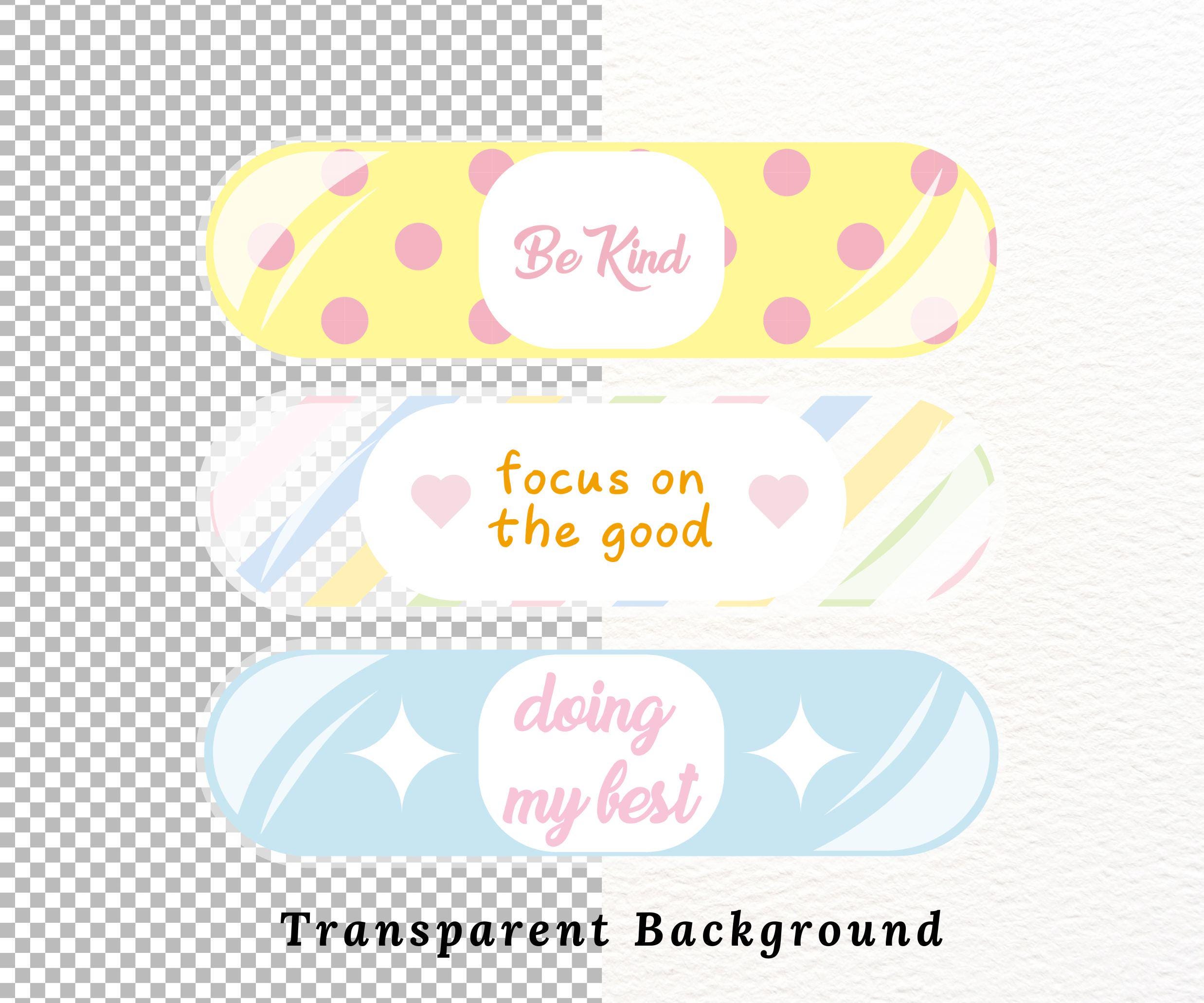 Pastel Bandage Clipart PNG Digital Download Cute Kawaii Bandaid ...