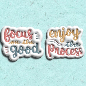 3D Inspirational Quotes Png Stickers for Digital Notebooks, 20 Colorful ...