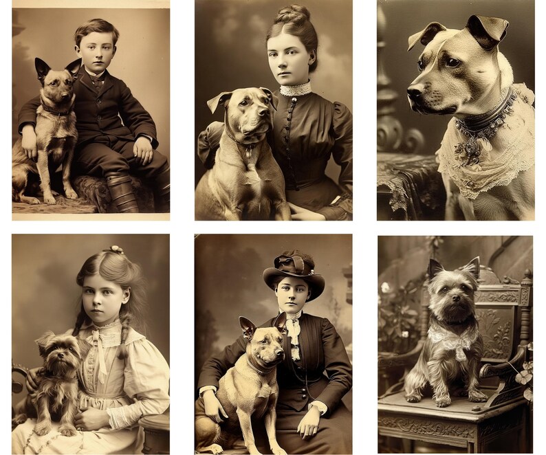 Victorian Old Vintage Photos With Pets Junk Journal - Etsy