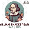 William Shakespeare Svg Png, Cartoon William Shakespeare Clipart Vector ...