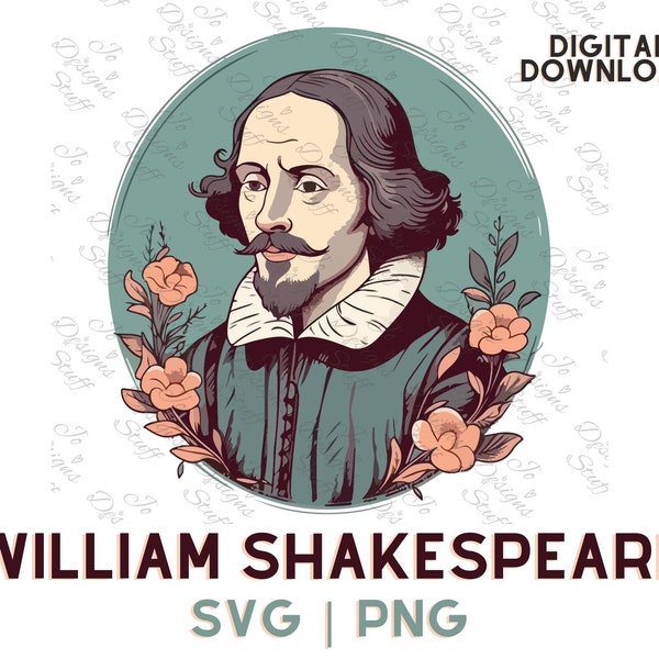 William Shakespeare Svg Png, Cartoon William Shakespeare Clipart Vector ...