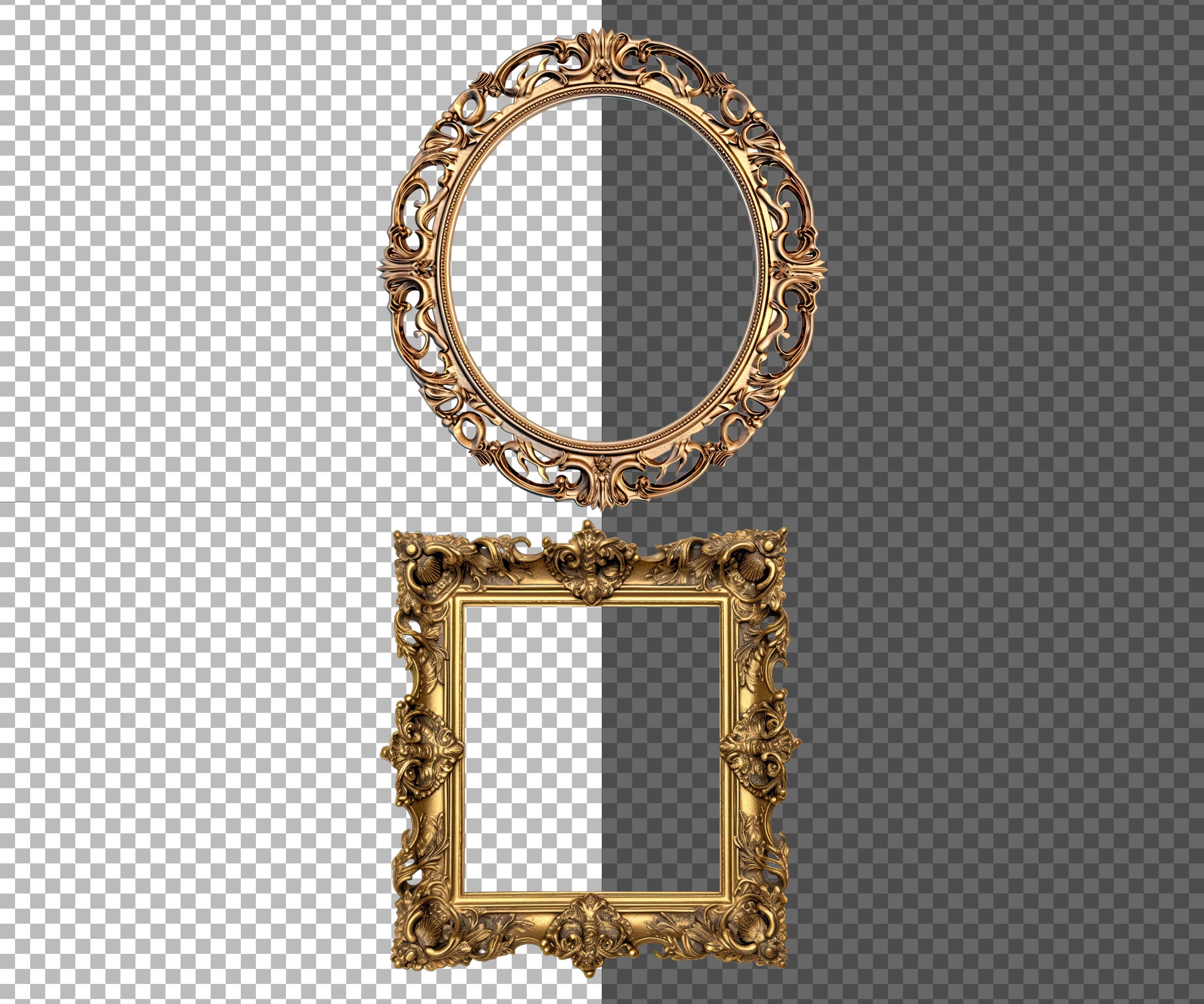 Antique Gold Frames - Digital Downloads, Junk Journal, Scrapbook ...