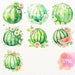 Watermelon Watercolor Clipart, Decorative Frame, Line, Leaf, Fruit ...
