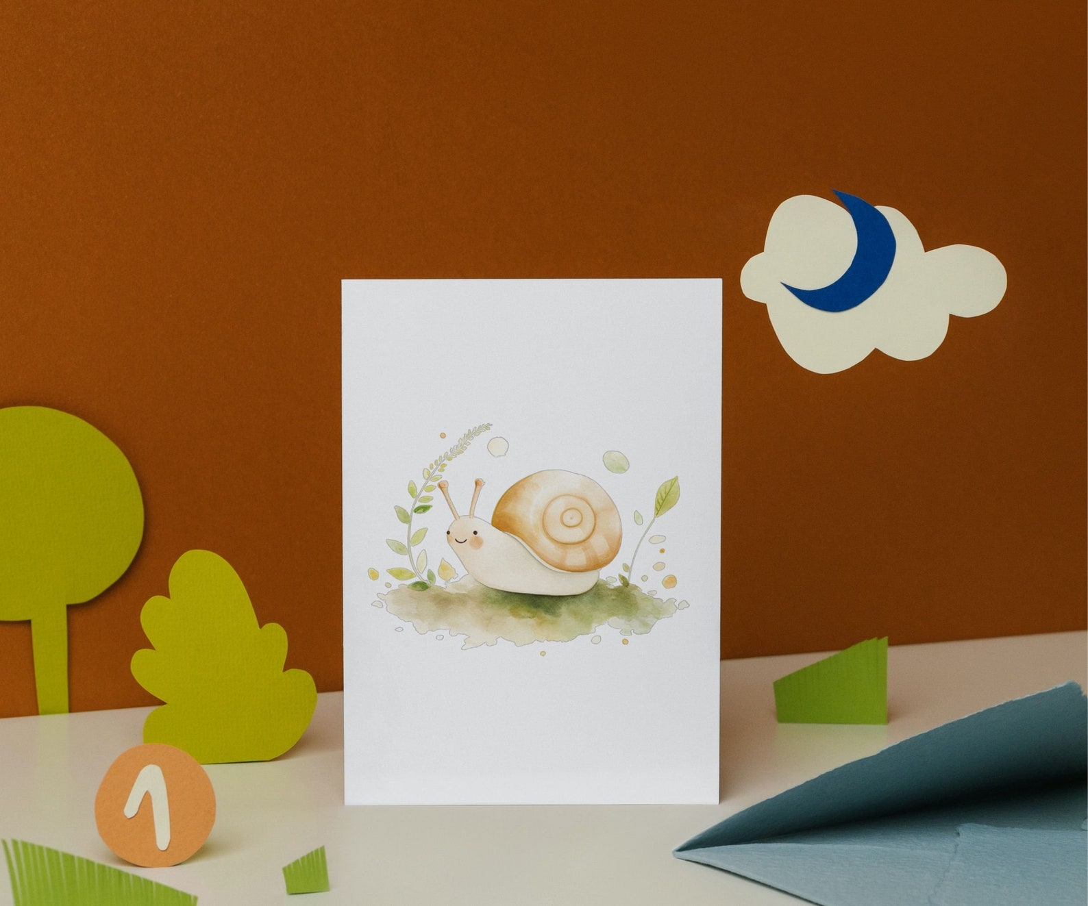 Cartoon Snails Watercolor Clipart Cute Kawaii Chubby Snails, Adorable ...