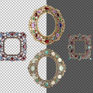 Gemstone & Jewelry Frames - Printable Elegant Frames, Junk Journal ...