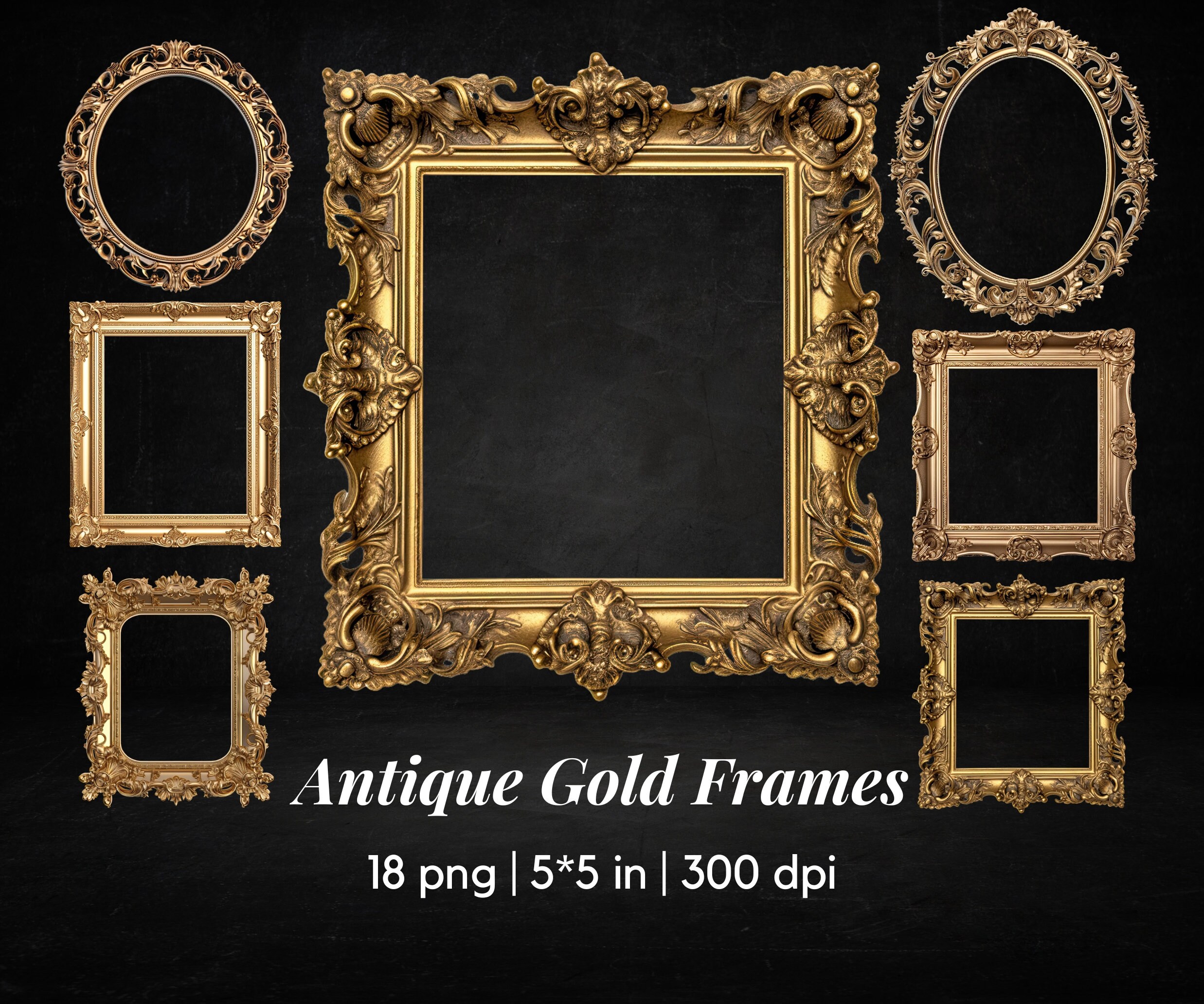 Ornate Gold Frame Png