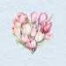 Heart-shaped Tulip PNG Clipart - Watercolor Spring Floral Bouquets for ...