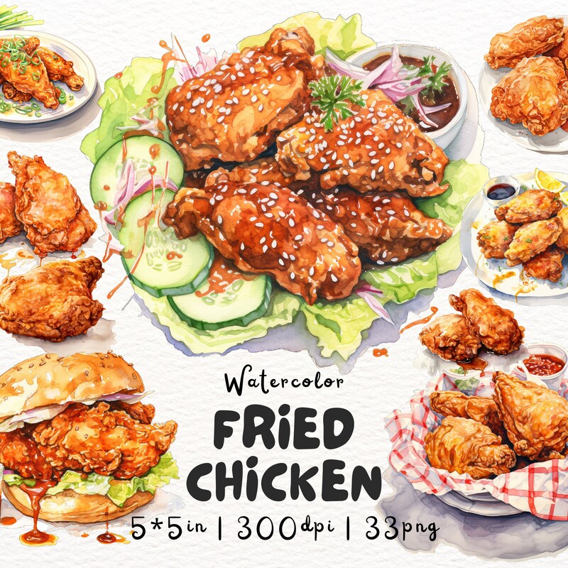 Fried Chicken in Korean - Etsy