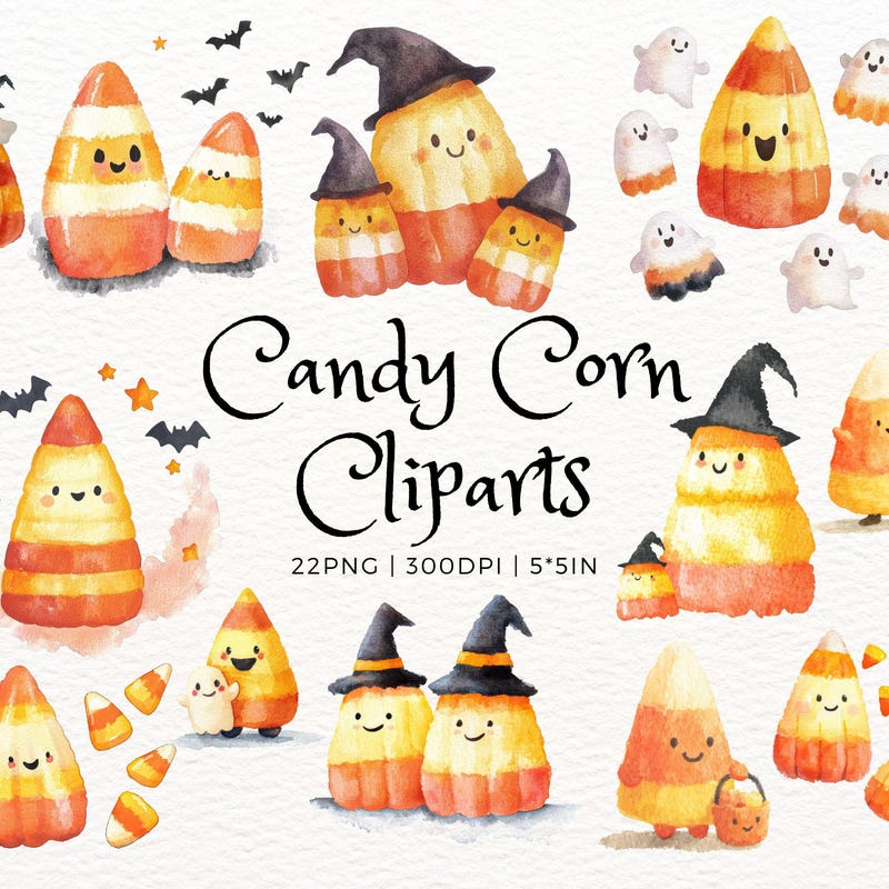 Candy Corn Clipart - Etsy