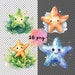 Chubby Star Fish Watercolor Clipart Cute Kawaii Cartoon Sea Stars, Baby ...