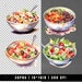 Salad Bowl Clipart Collection Watercolor Salad Variety Pack - Etsy