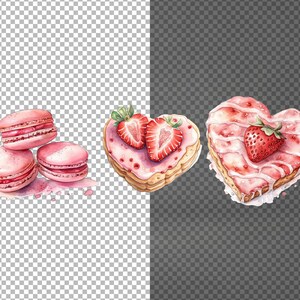 Strawberry Desserts Clipart Bundle - Summer Watercolor Sweet Food ...
