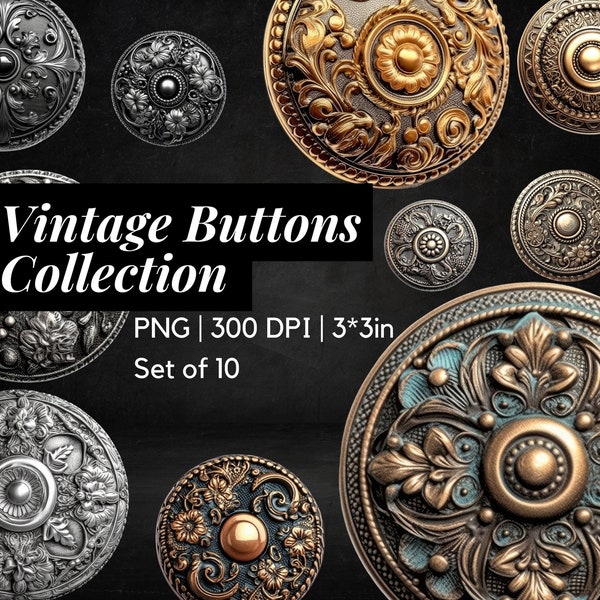 Metal Buttons - Etsy