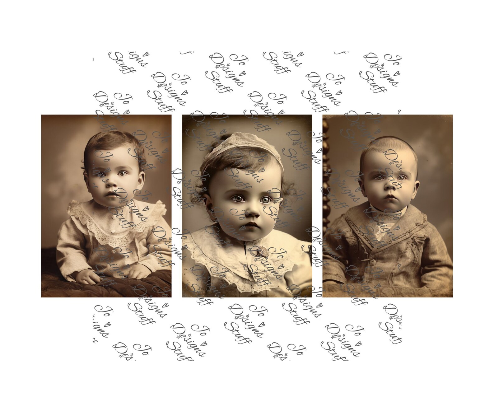Victorian Old Vintage Baby Photos, Junk Journal Embellishments, 300 DPI ...
